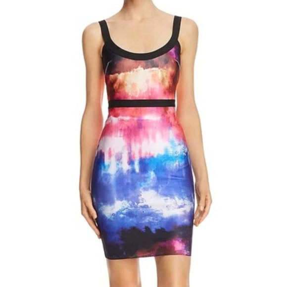 WOW couture | Dresses | Wow Couture Bright Colored Tiedye Bodycon Party ...